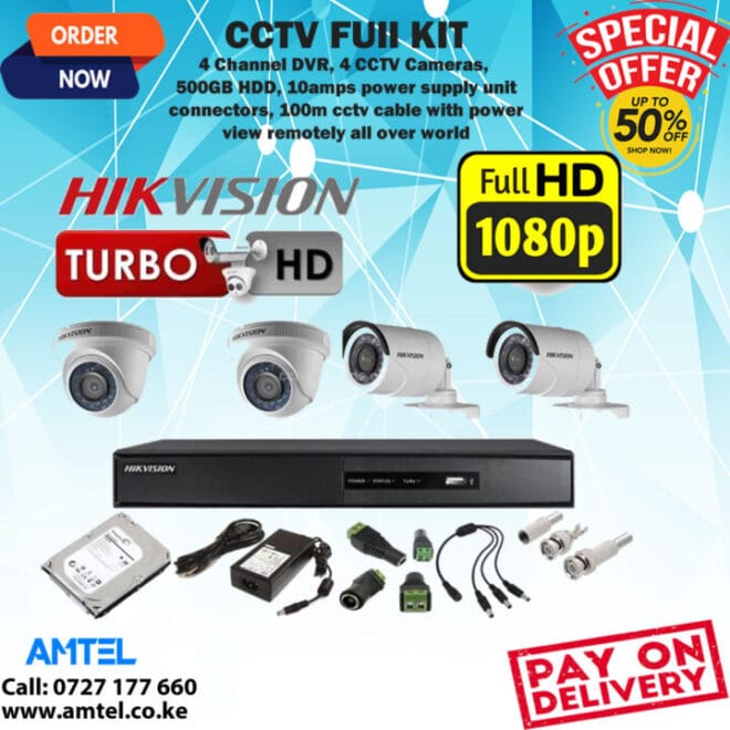 Hikvision 4 cameras kit | Buy Online! 0727177660 at Amtel Online ...